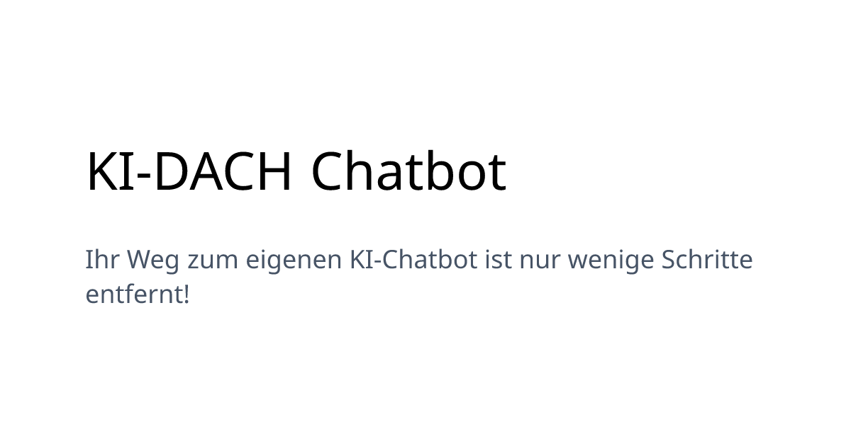 KI-Chatbot für Unternehmen · KI-DACH